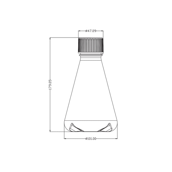 500 mL PC Erlenmeyer Flask | PTFE Vent Cap Sterile Cell Culture Bottle ...